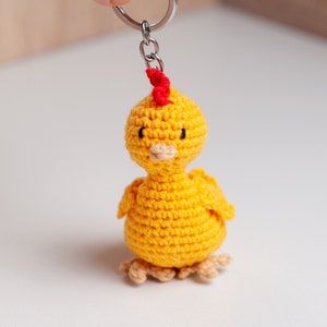 Chicken Keychain Crochet Pattern. Chicken Pattern. Bird Amigurumi ...