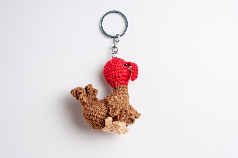 Turkey Keychain Crochet Pattern. Thanksgiving Turkey Pattern. Bird ...