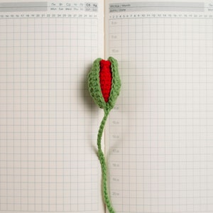 Poppy Flower Bookmark Crochet Pattern PDF. Easy Beginner - Etsy