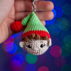 Elf Keychain Crochet Pattern. Crochet Christmas Ornament. Christmas Elf ...