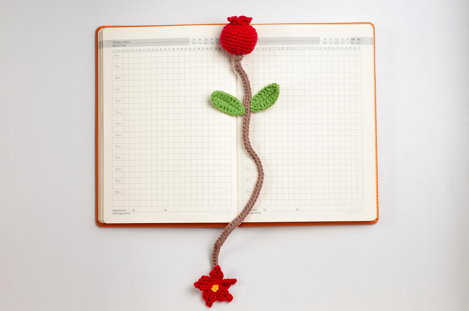 Pomegranate Bookmark Crochet Pattern. Pomegranate Pattern. Pomegranate ...