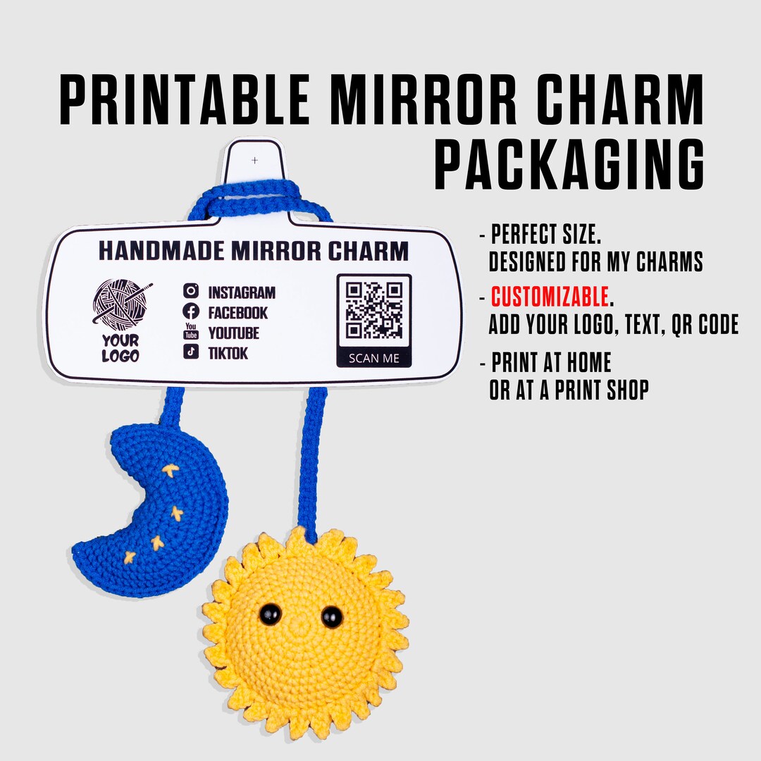 Printable Car Charm Packaging Customization. Made to Order ...