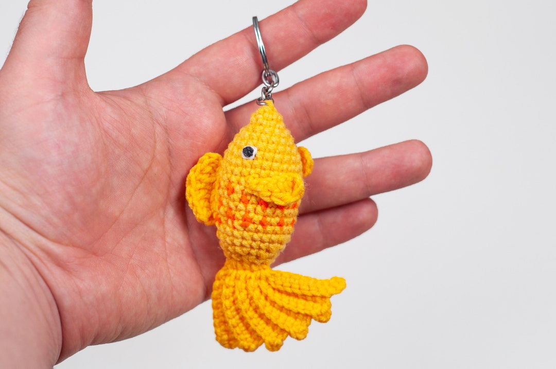 Goldfish Keychain Crochet Pattern. Goldfish Pattern. Fish Amigurumi ...