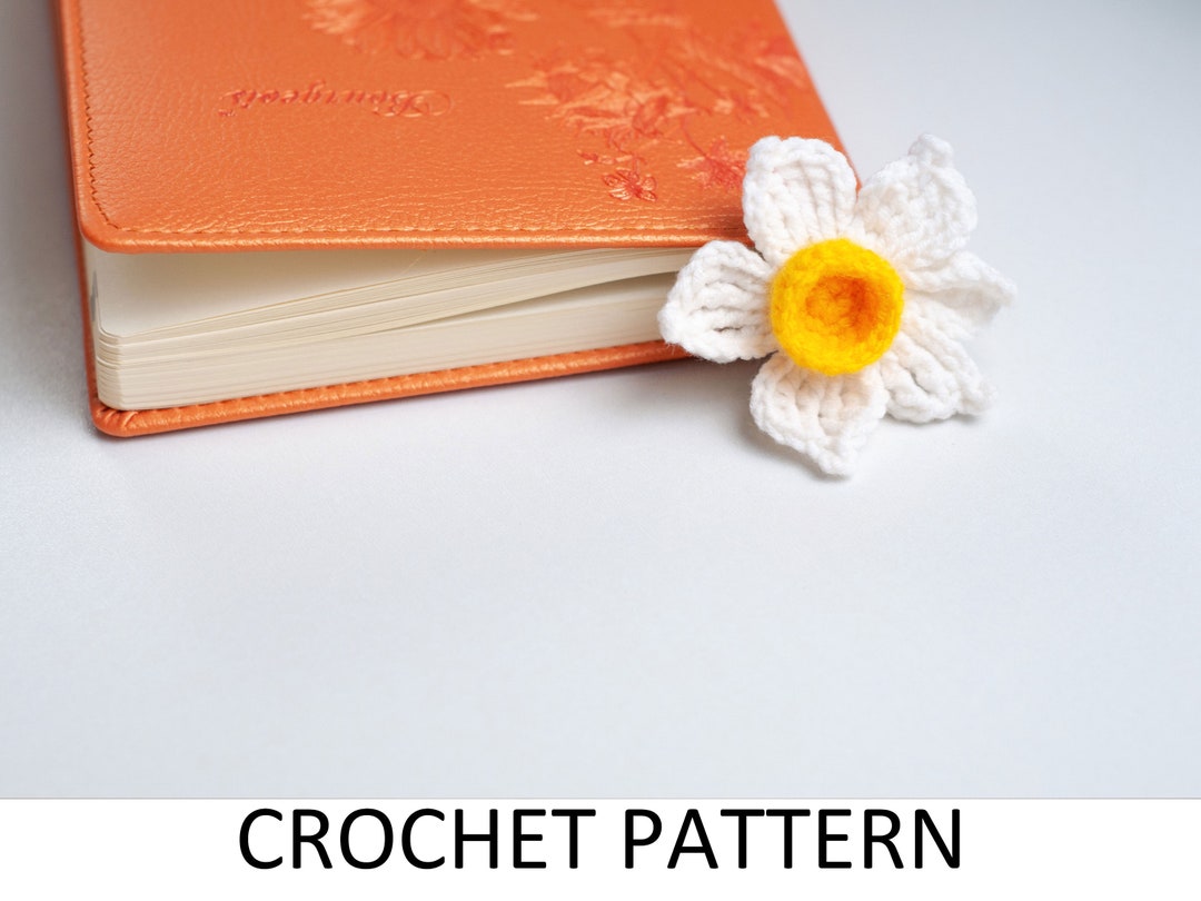 Daffodil Flower Bookmark Crochet Pattern PDF. Easy Beginner Crochet ...