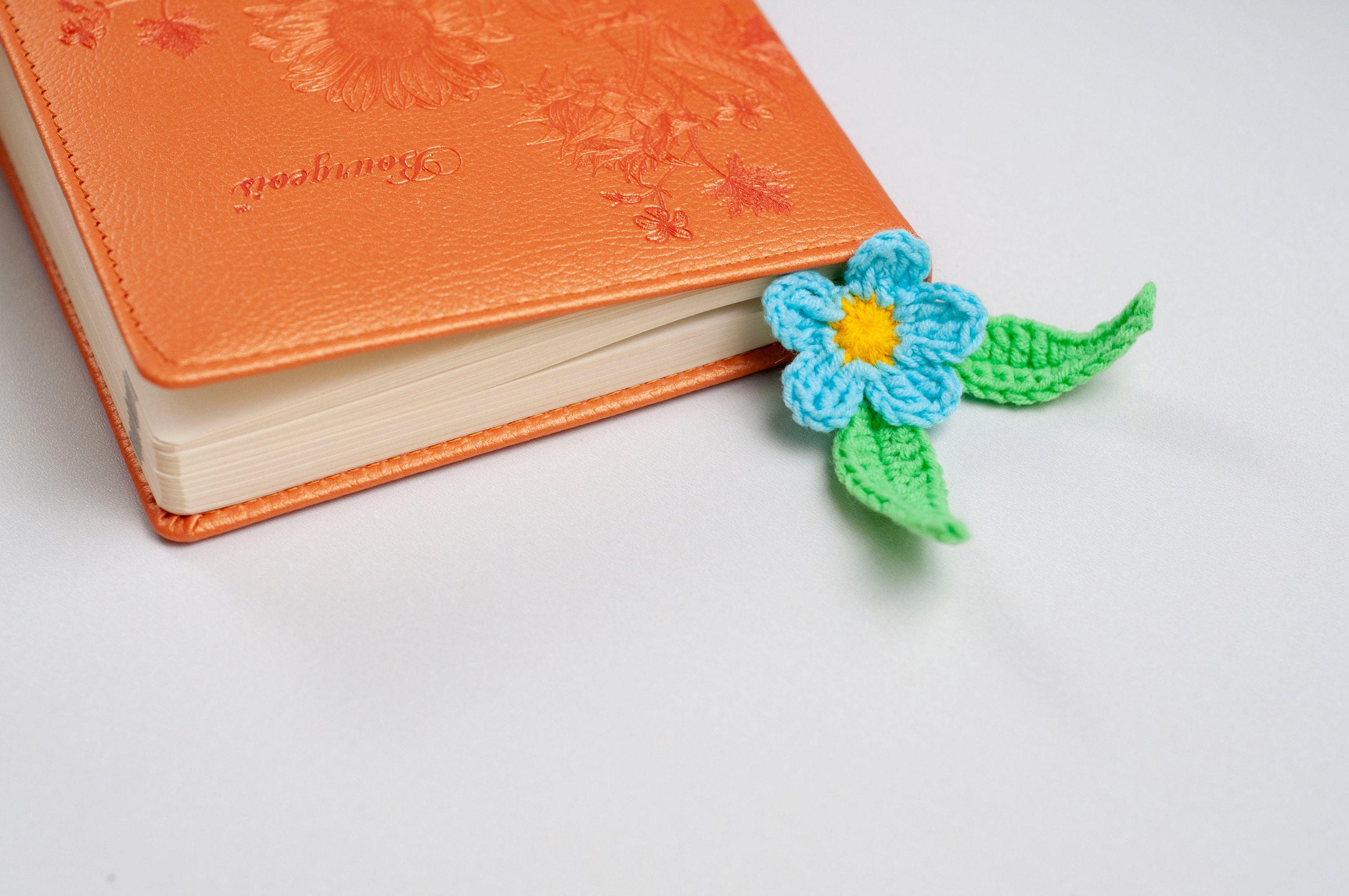 Forget Me Not Bookmark Crochet Pattern. Crochet Flower Bookmark ...
