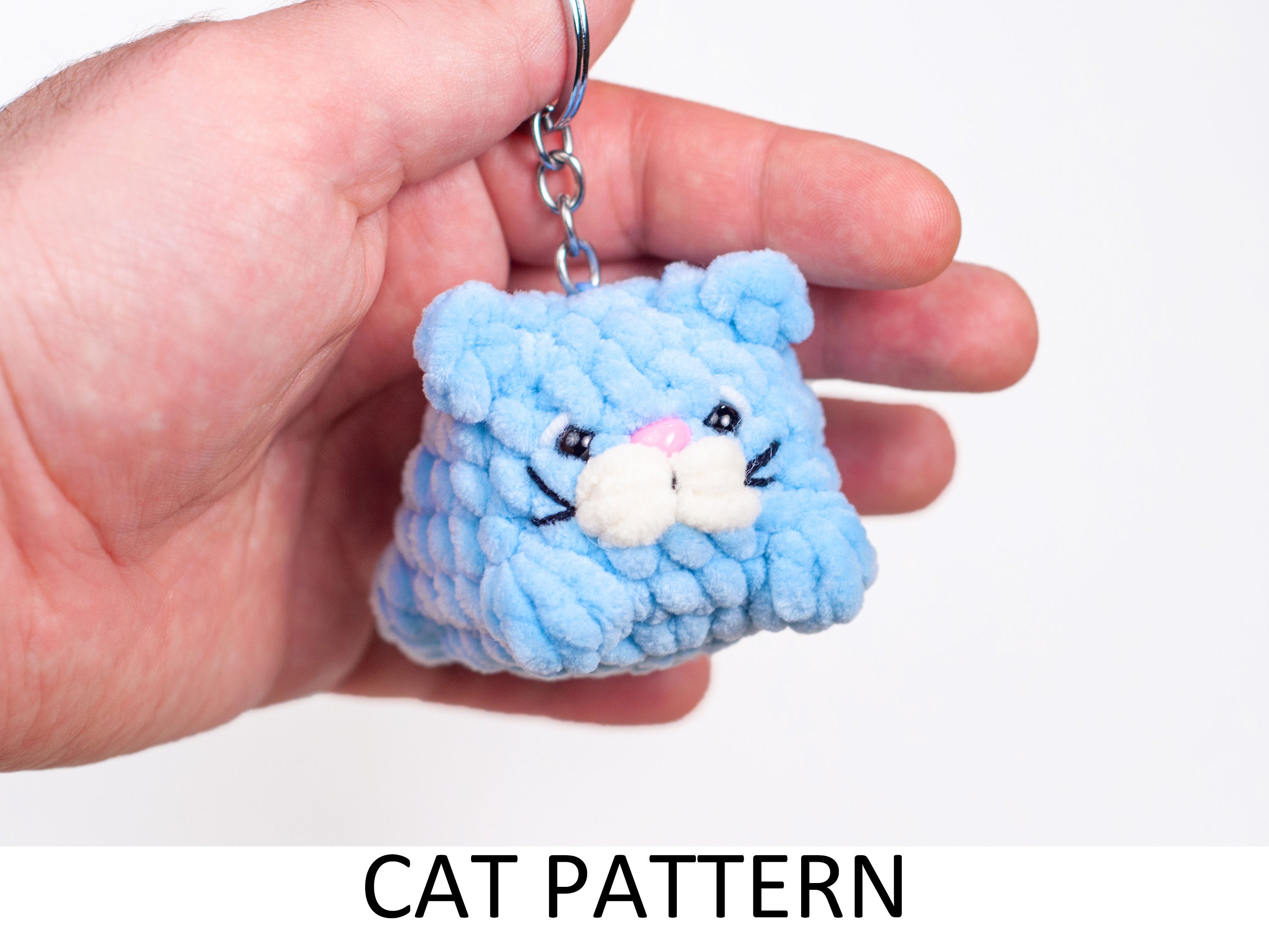 Cat Keychain Crochet Pattern. Cat Pattern. Amigurumi Keychain Plush ...