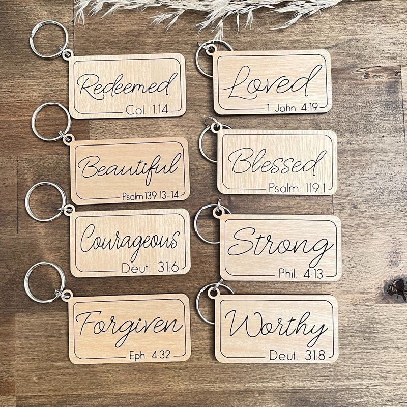 Bible Verse Keychain - Etsy