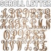 Small Scroll Monogram | Cursive Style Letters | Script Letters | Wood ...