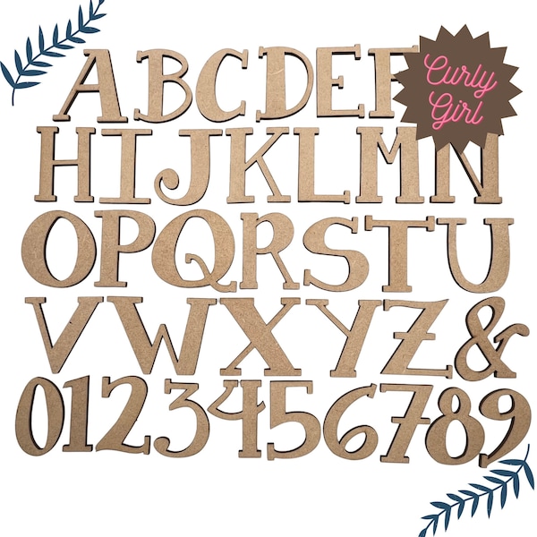Curly Letters - Etsy