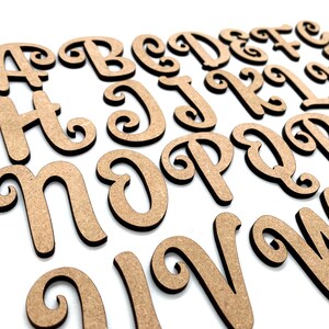 Small Sweet Starfish | Bold Cursive Style Letters | Cute Letters | Wood ...