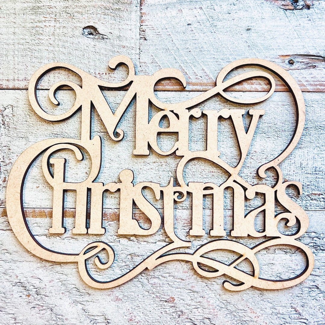 LG Merry Christmas Word Cutout | Merry Christmas Wood Letter ...
