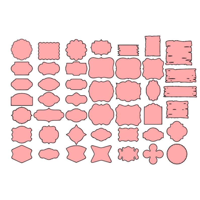 Plaques SVG | Cutout Boards Files | Picture Frame Outlines SVG | Sign ...