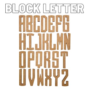 Large Block Monogram | Block Style Letters | Letters | Wood Crafts ...