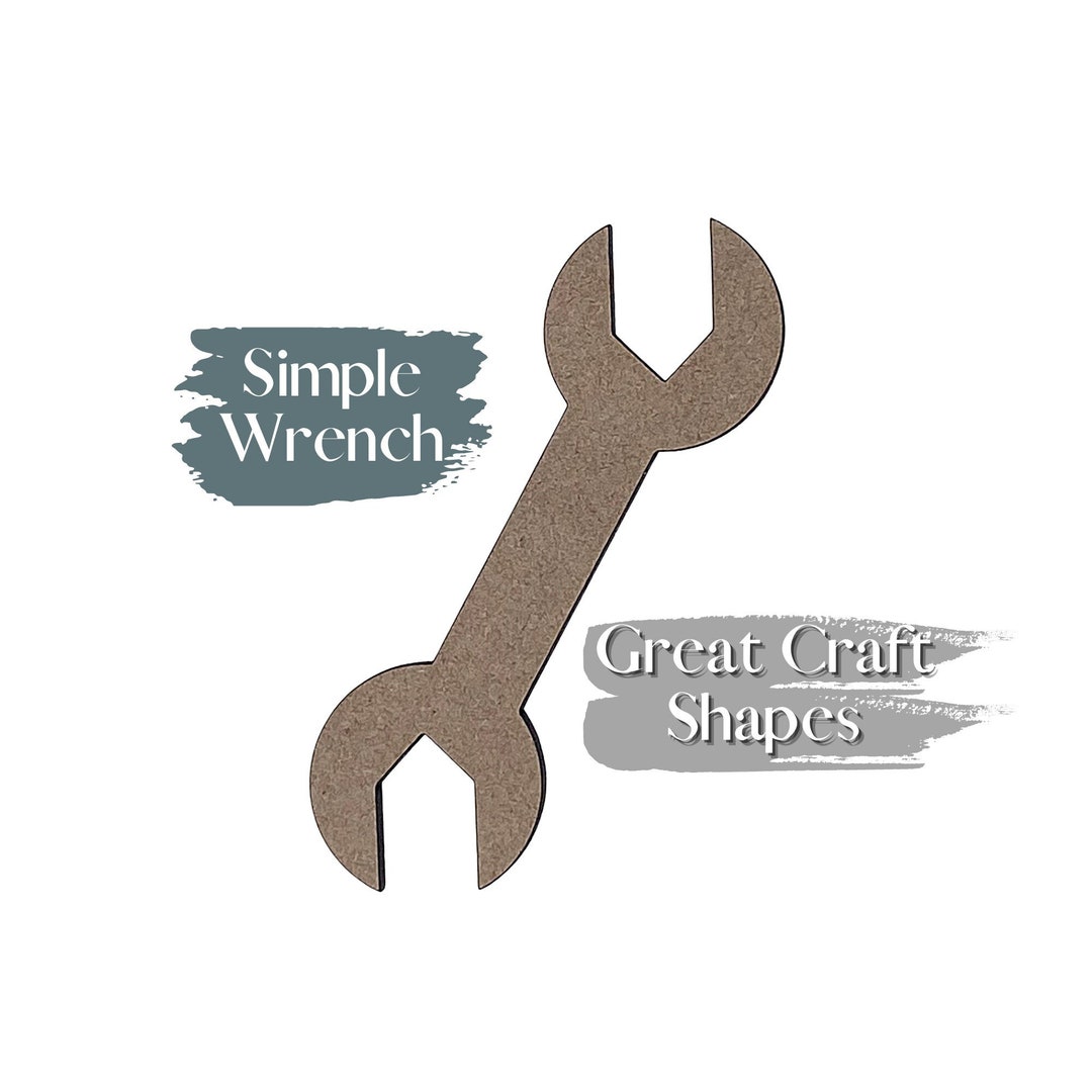 Simple Wrench| Wrench Tool Wood Cutout | Acrylic Wrench Shape | Wood ...