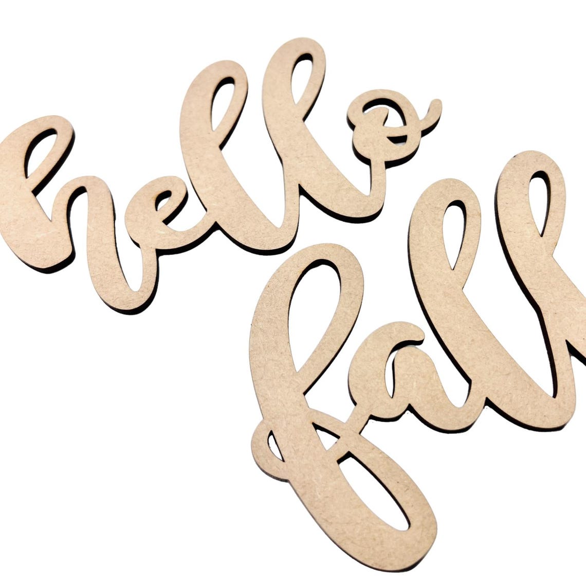 Hello Fall Wood Word Cutout | Fall Words - Etsy