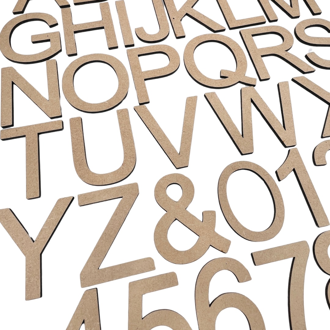 Small Arial Font | Wooden Letters | Laser Cut Letters | Modern Font ...