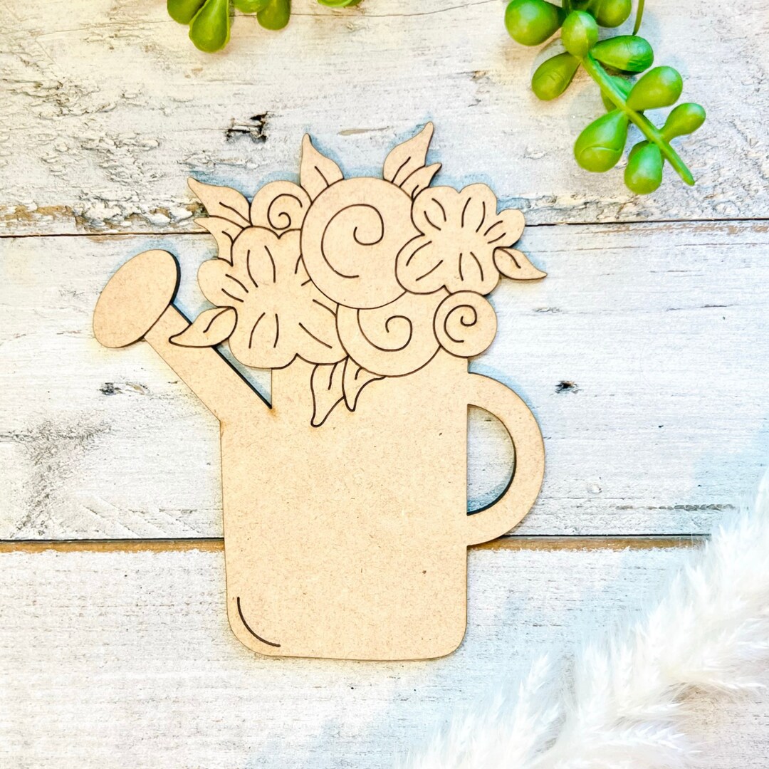 Large Watering Can | Wood Watering Can | Craft Wood Shapes | Spring ...