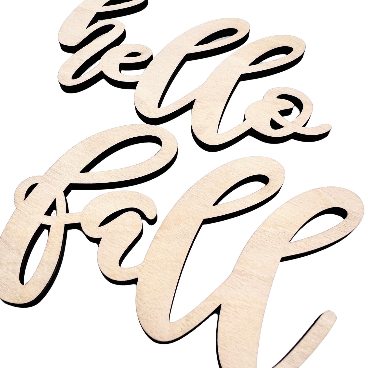 Hello Fall Wood Word Cutout | Fall Words - Etsy