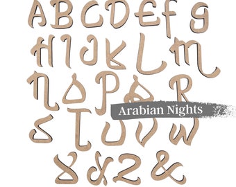 Small Scroll Monogram Cursive Style Letters Script Letters Wood Crafts ...