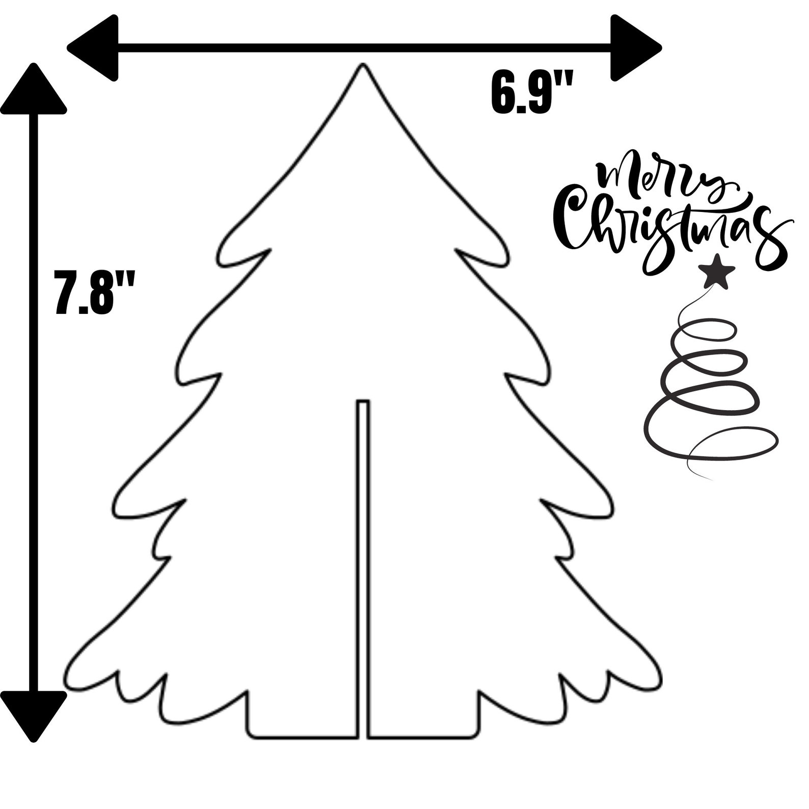 Christmas Tree 2 Piece Slotted Cut File Mantel Christmas - Etsy