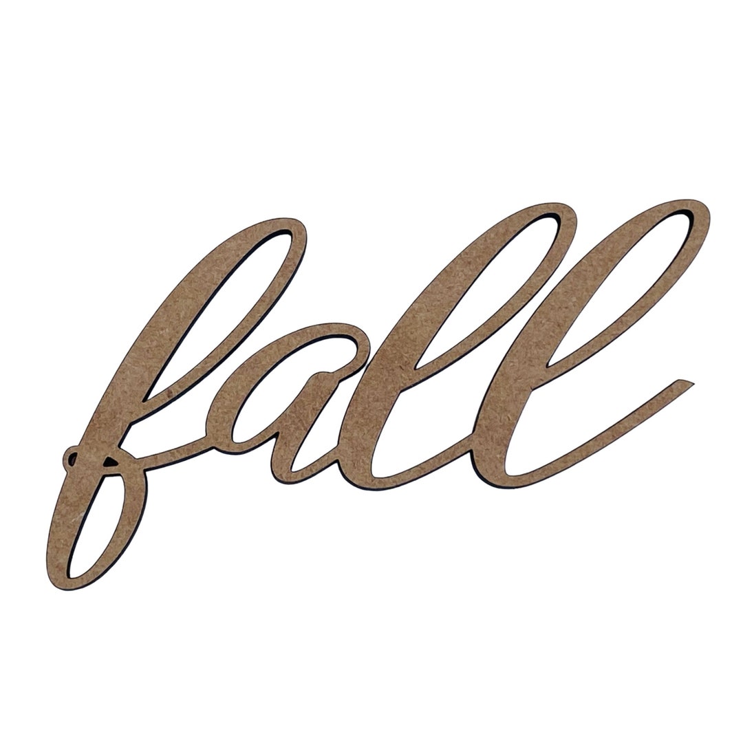 Fall | Script Word Fall | Wooden Cutout Word | Fall Gather | Wood Fall ...
