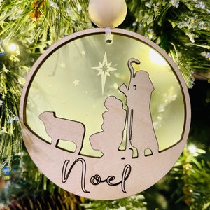 Nativity Scene Christmas Ornaments | 2 Layered Wise Men Ornaments ...