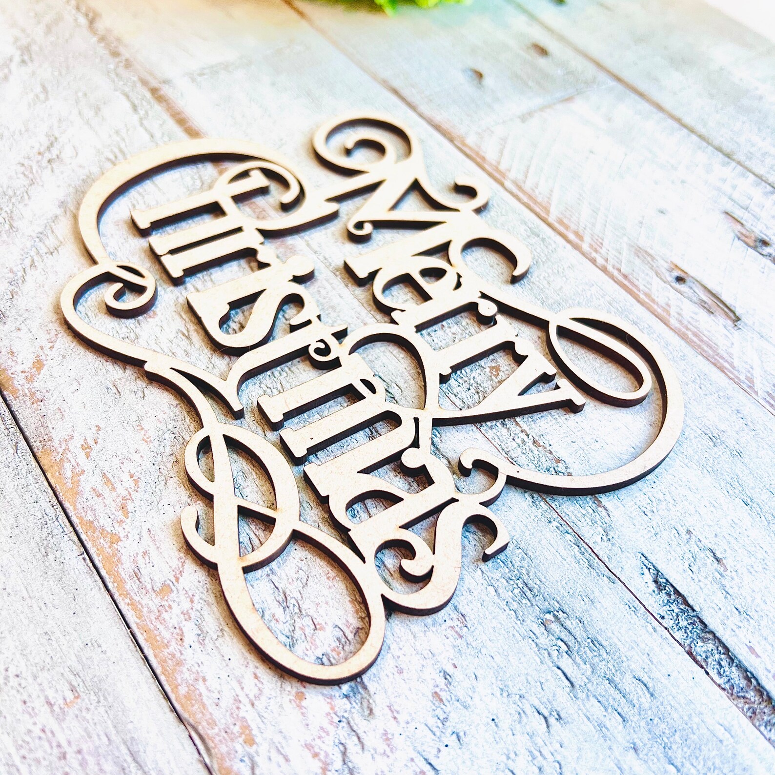 Small Merry Christmas Word Cutout | Merry Christmas Wood Letter ...
