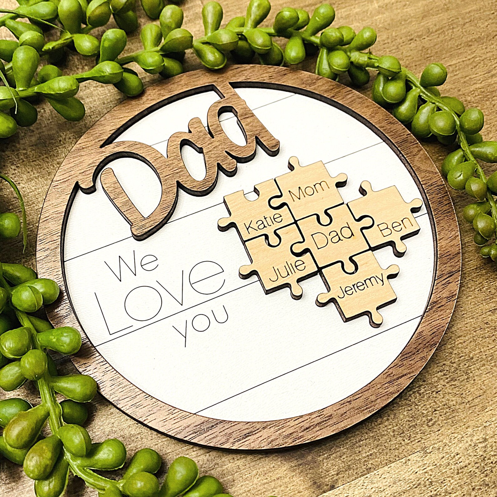 Father's Day Puzzle Piece Plaque Father's Day Gift - Etsy