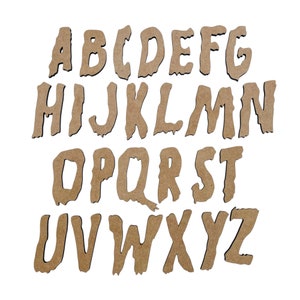 Large Spooky Font | Wooden Letters | Haunted House Decor | Halloween ...