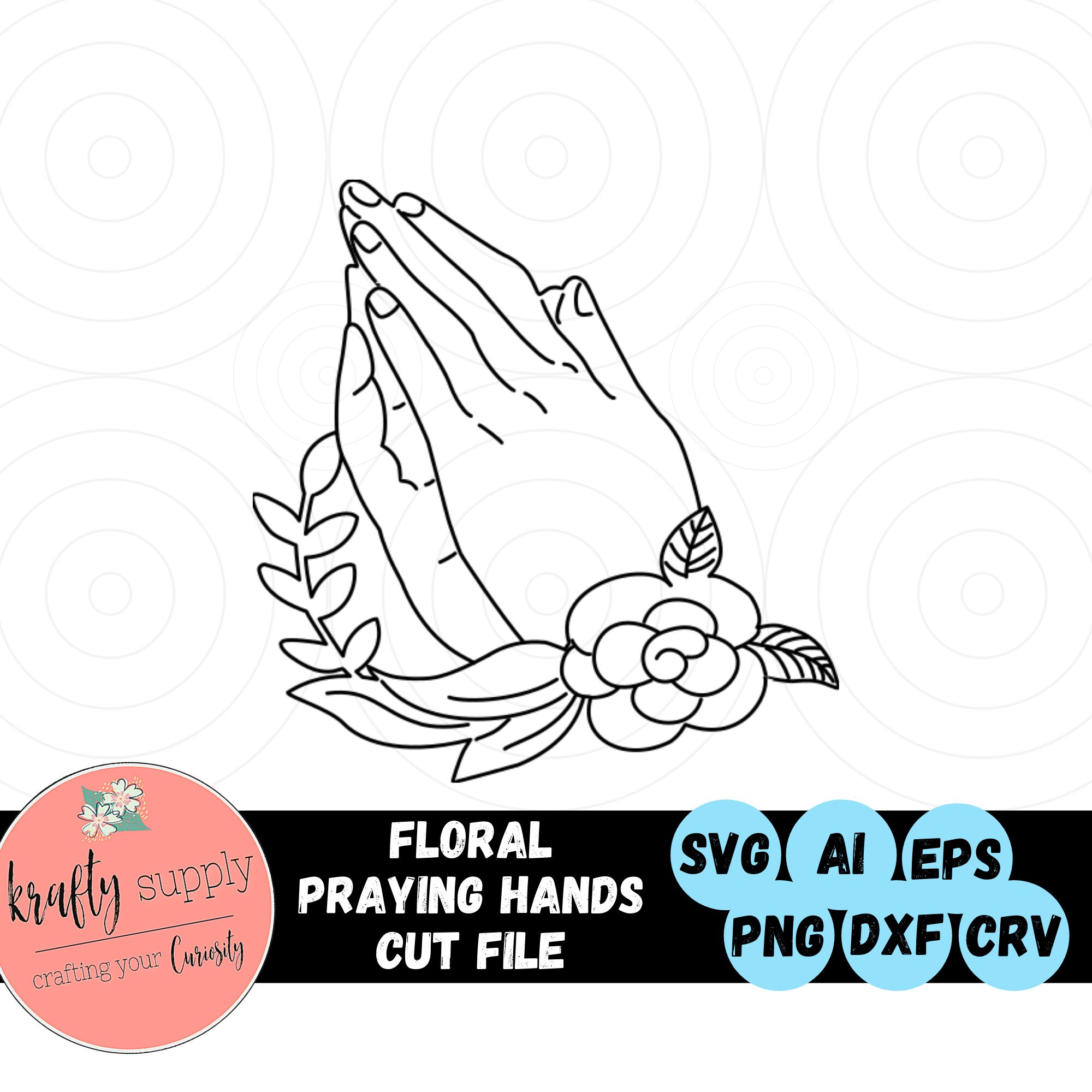 Inspirational Svg Praying Hands Cut File Religious Vinyl Cut File