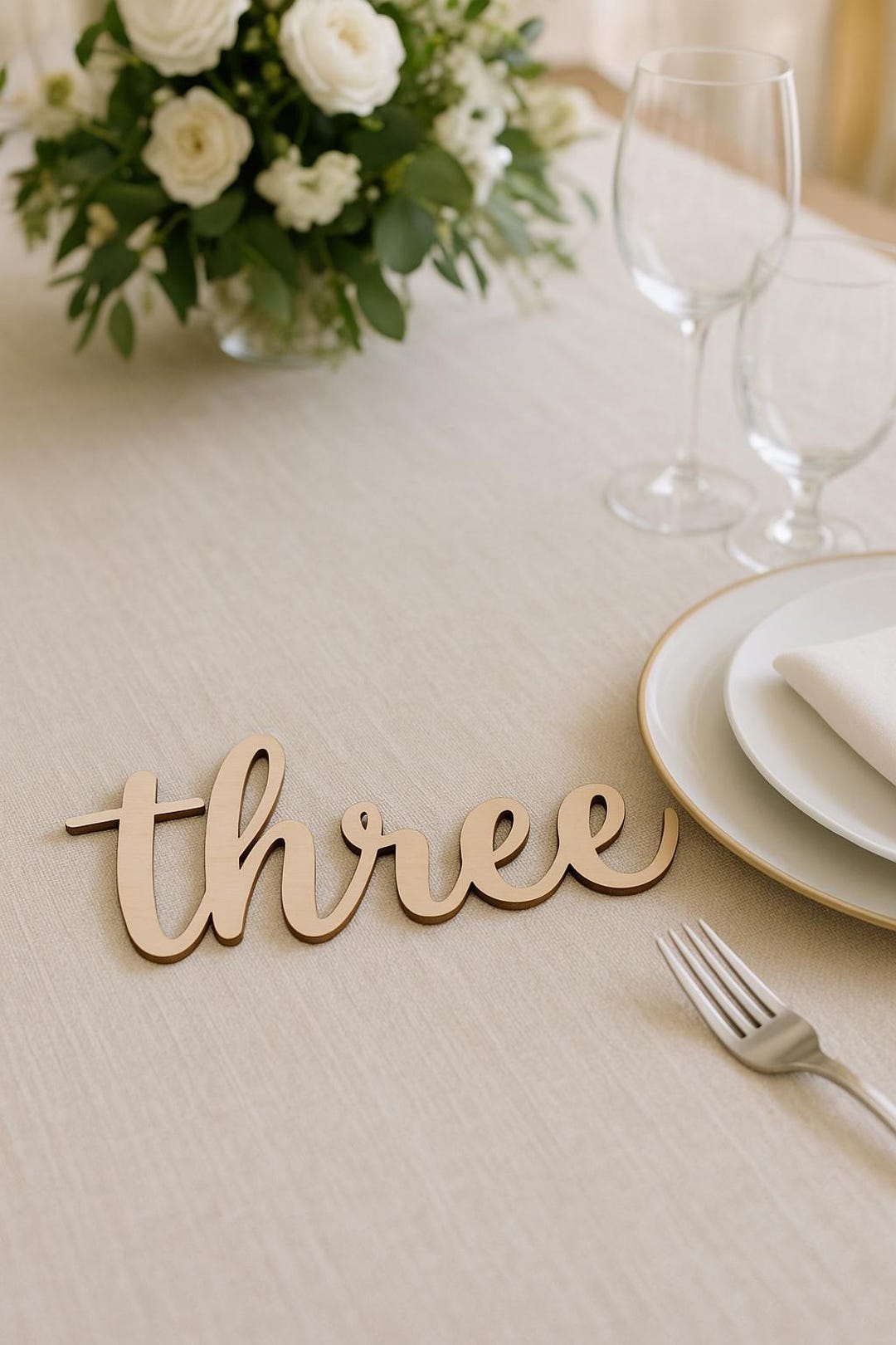 Custom Words, Wedding Names, Birthday and Table Numbers, Script Wording ...