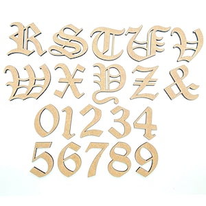 Large Old English Letters | Wooden Letters | Laser Cut Letters | Cool ...