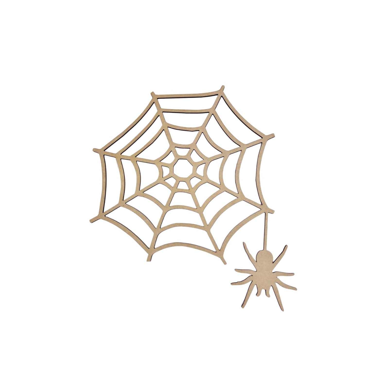 Small Spider Web With Spider | Halloween Spider Web | Wood Spider Web ...