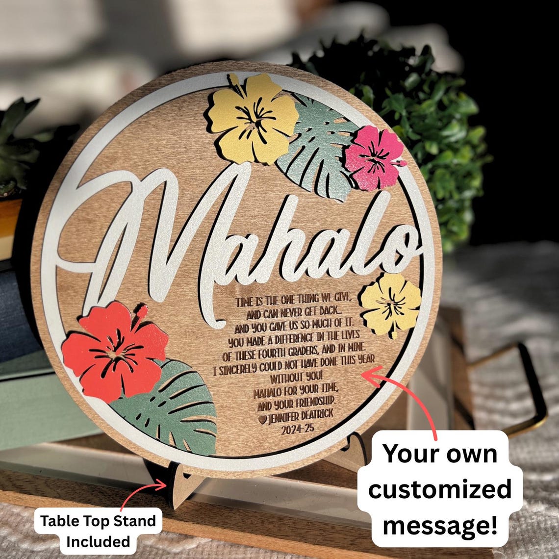 Mahalo Thank You Sign/award | Appreciation Gift | Mahalo Gift ...