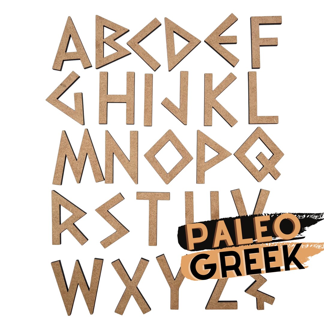 Large Paleo Greek Letters | Wooden Letters | Laser Cut Letters | Block ...