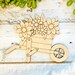 Large Wheel Barrel With Flowers | Craft Wood Shapes | Spring Decor ...