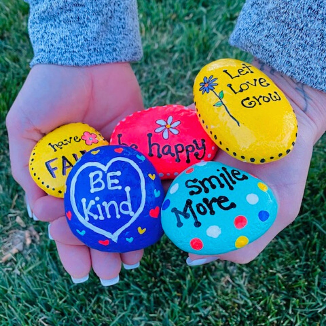Inspirational Painted Rocks Garden Rocks Home Decor Rock | Etsy