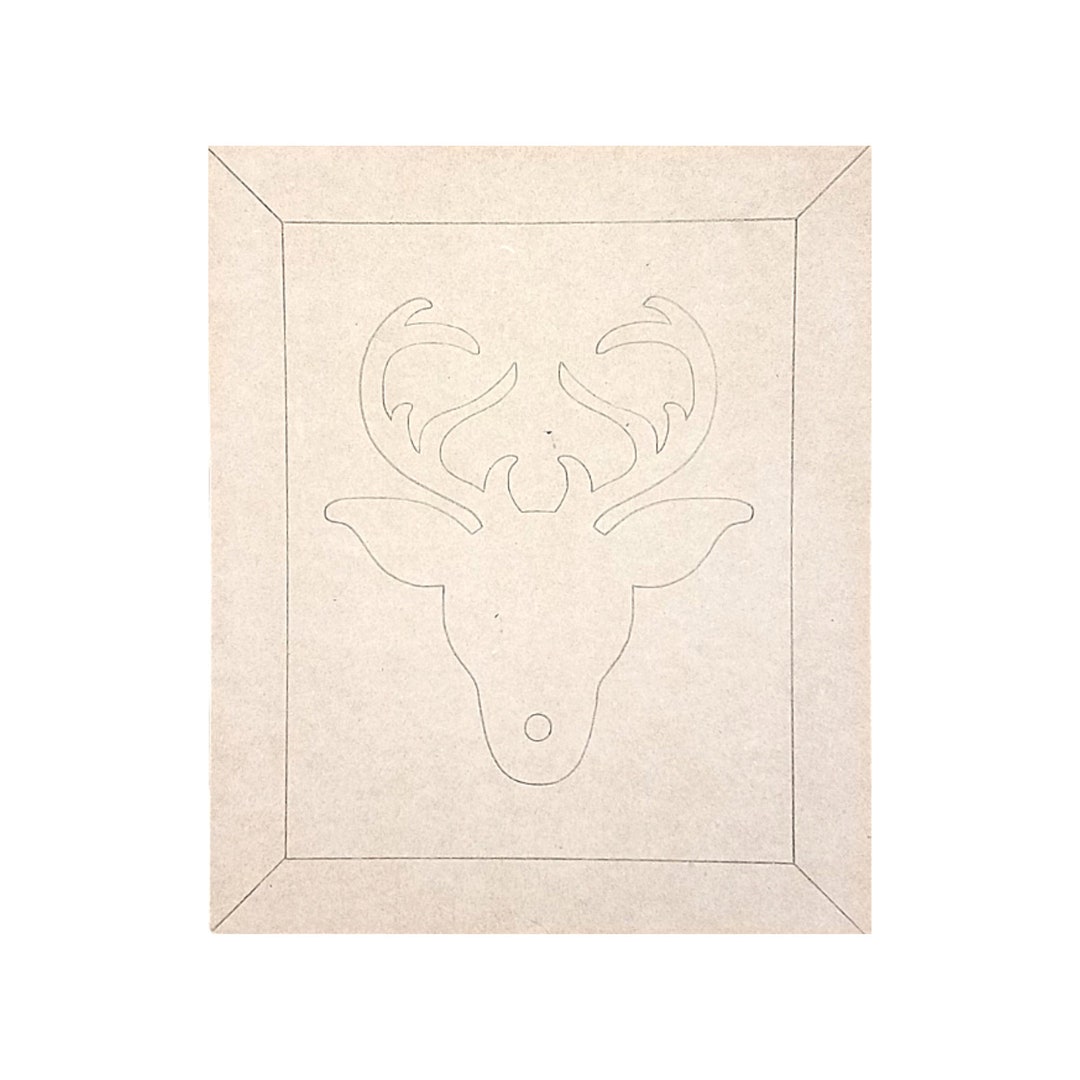 LARGE Reindeer Frame | Wood Craft Shapes | Christmas Wood Cutouts ...