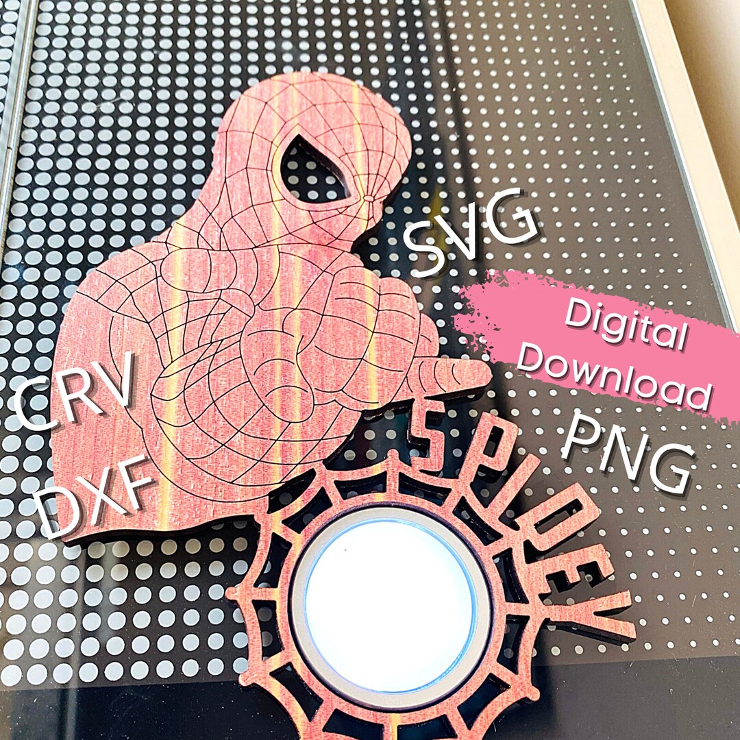 Glowforge Button Design Decor | Spider-man | Outline SVG Files | Cut ...