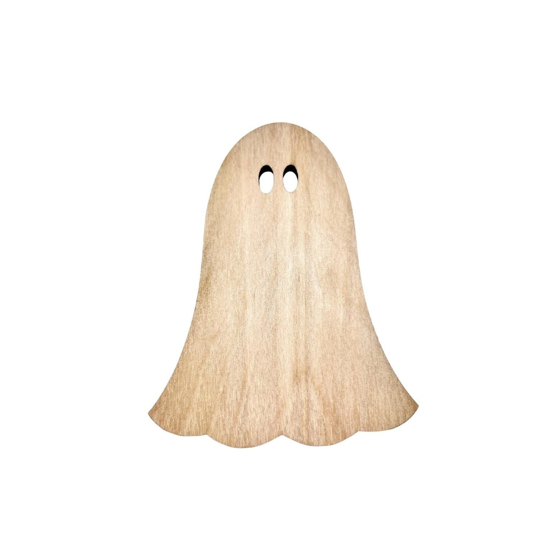 Large Wooden Ghost With Hollow Eye| Halloween Ghost Craft Shape - Etsy