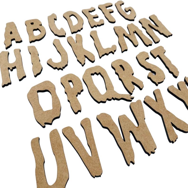 Large Spooky Font | Wooden Letters | Haunted House Decor | Halloween ...