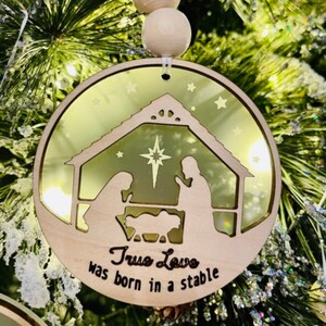 Nativity Scene Christmas Ornaments | 2 Layered Wise Men Ornaments ...