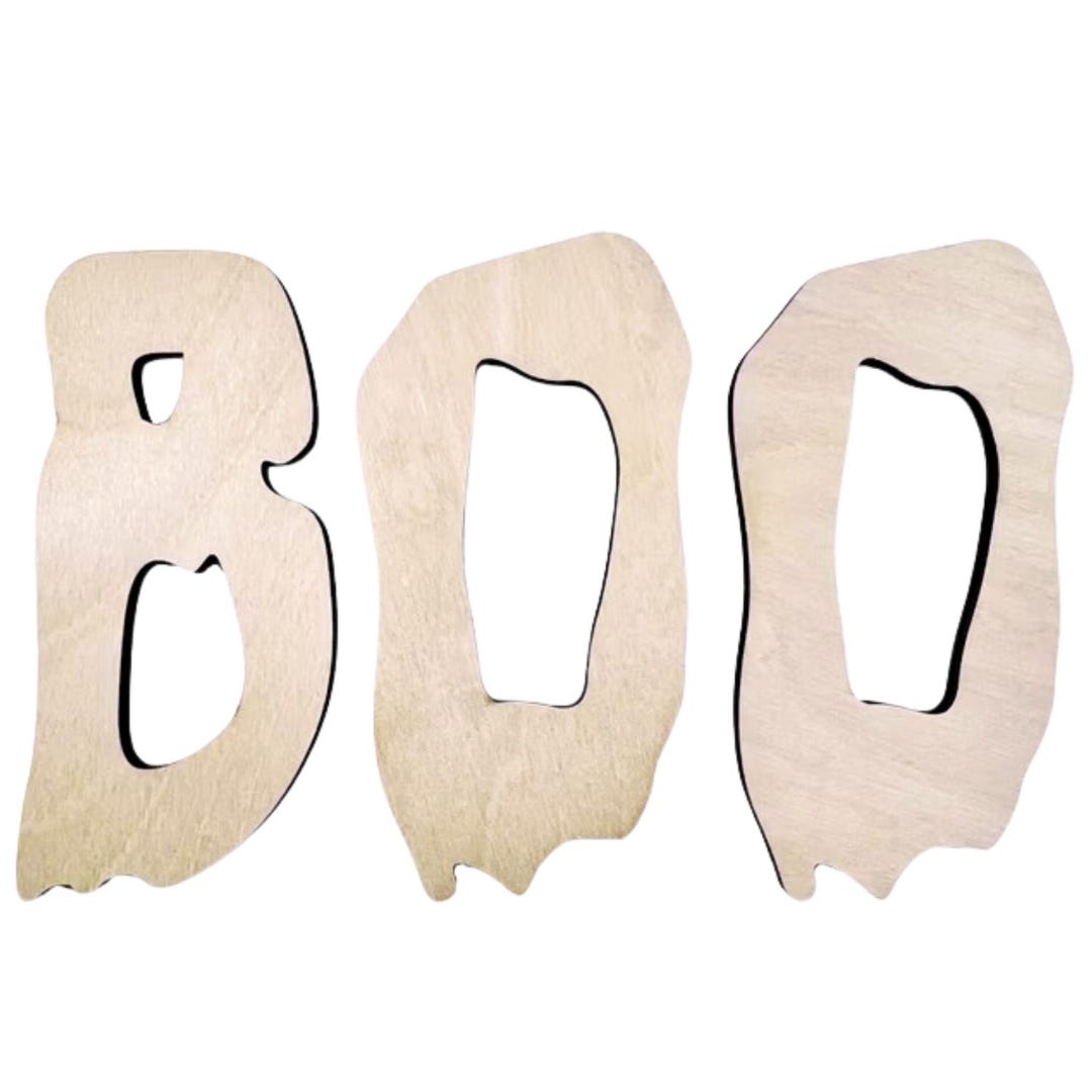 Large Wooden Letters BOO | BOO Word Cutout | Wood Craft Letters ...