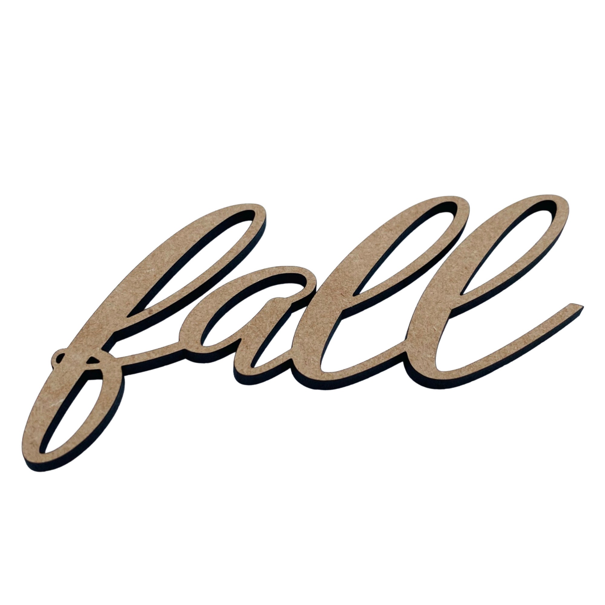 Fall Script Word Fall Wooden Cutout Word Fall Gather - Etsy