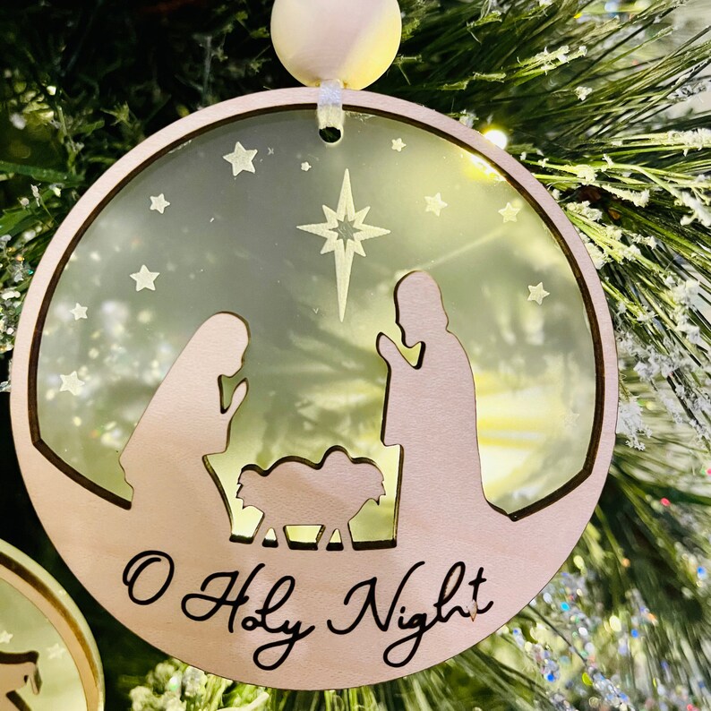 Nativity Scene Christmas Ornaments | 2 Layered Wise Men Ornaments ...