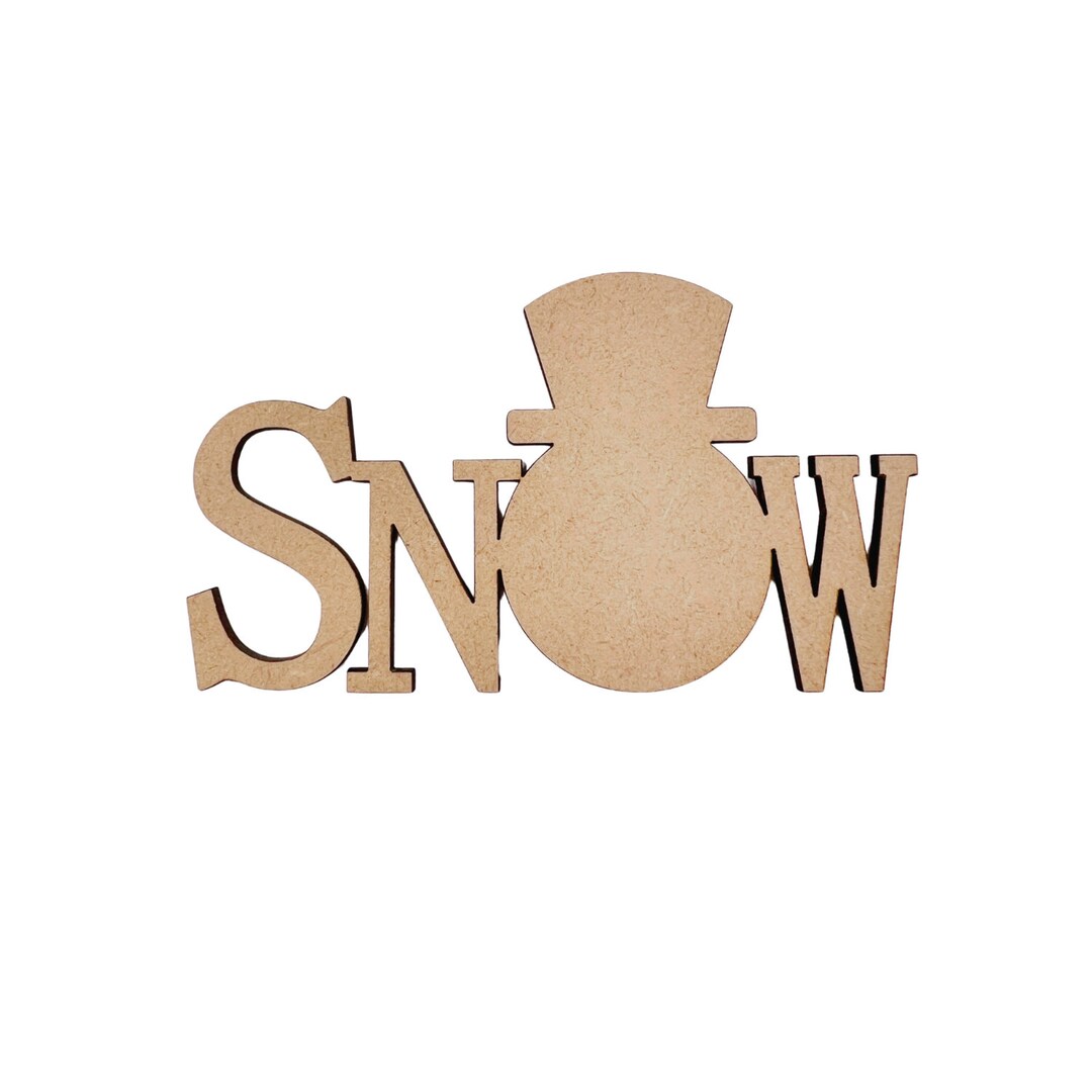 Small Snow With Snowman - Wood Cutout | Merry Christmas Wood ...