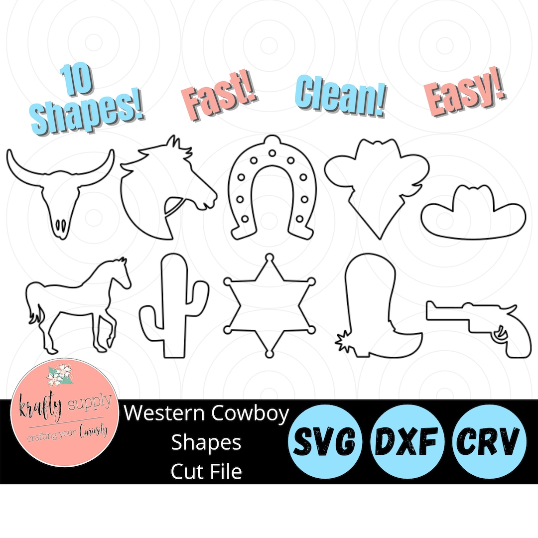 Western Shape Files | Cowboy SVG Files | Cut Files | Clean Vector Files ...