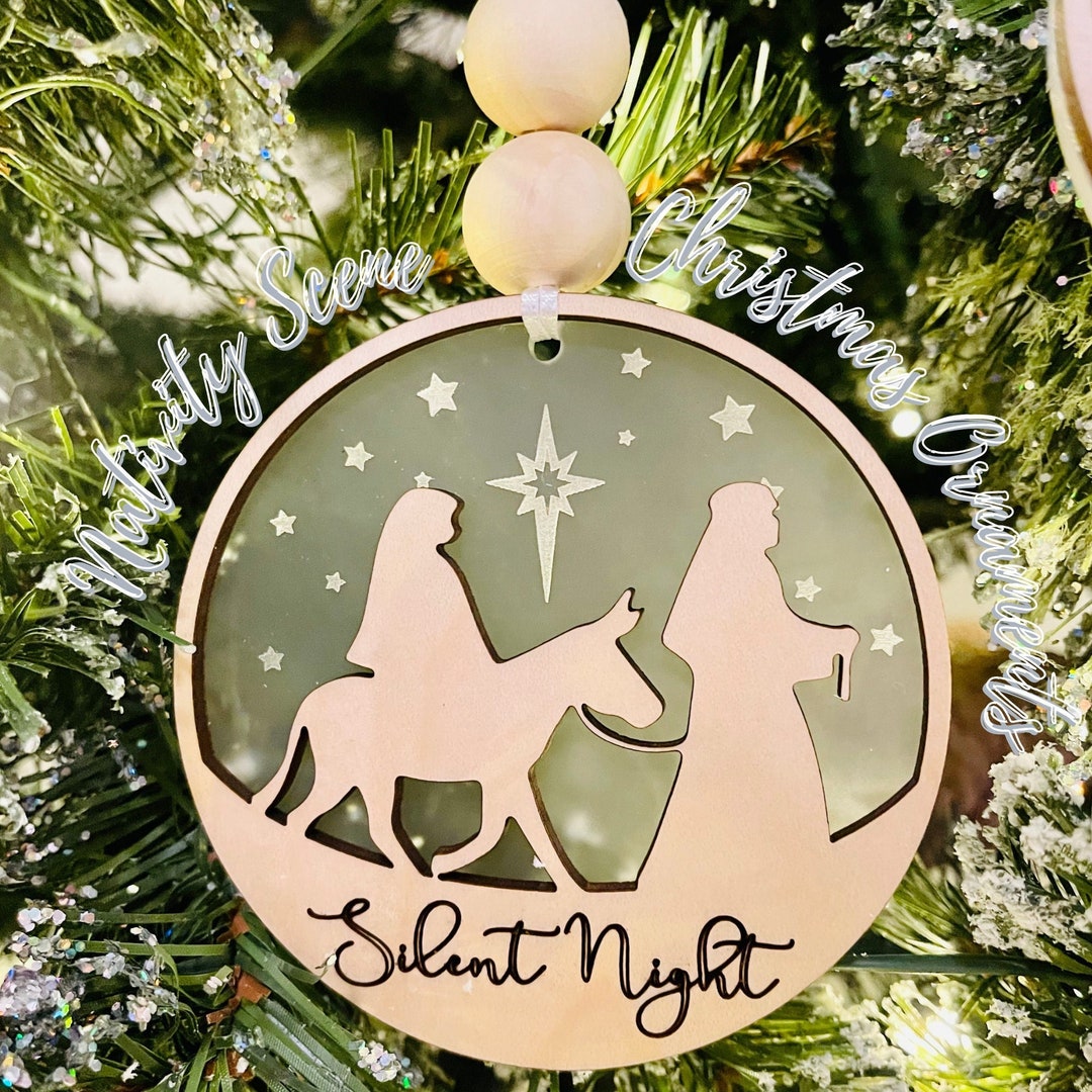 Nativity Scene Christmas Ornaments | 2 Layered Wise Men Ornaments ...