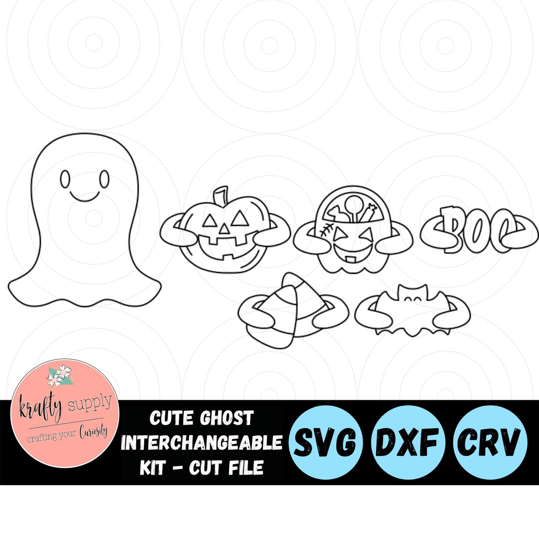 Cute Ghost Kit | Ghost Interchangeable Kit SVG | Halloween Download SVG ...