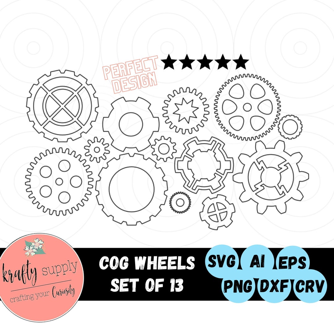 Cog Wheels | Cog Gears SVG | Gear Sprockets SVG | Machine Gears SVG ...